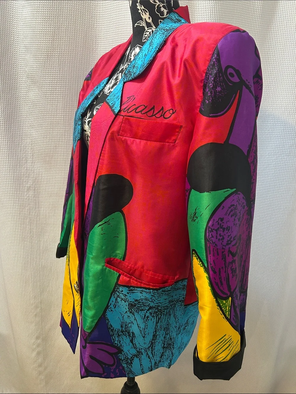Vintage | Jackets & Coats | Vintage 8s Picasso Rainbow Blazer Jacket ...